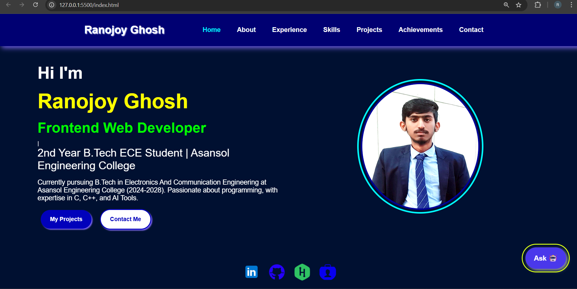 Ranojoy Ghosh - Portfolio